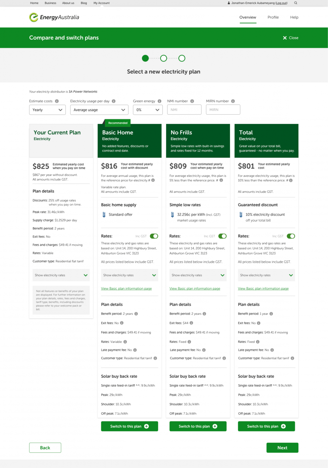 Compare and switch energy plans – Visualsauce